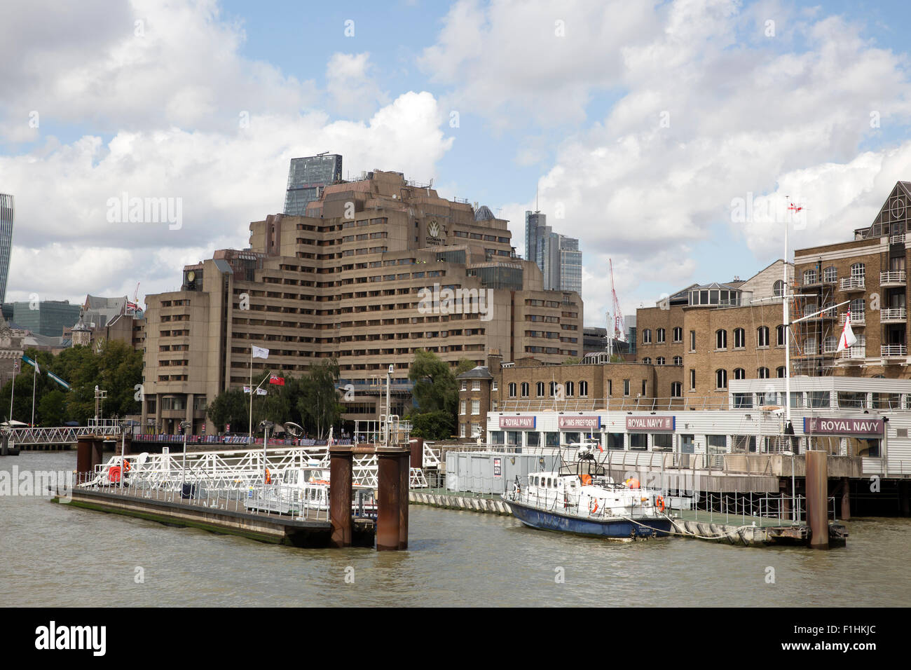 Royal Navy station on the River Thames in London Stock Photo - Alamy