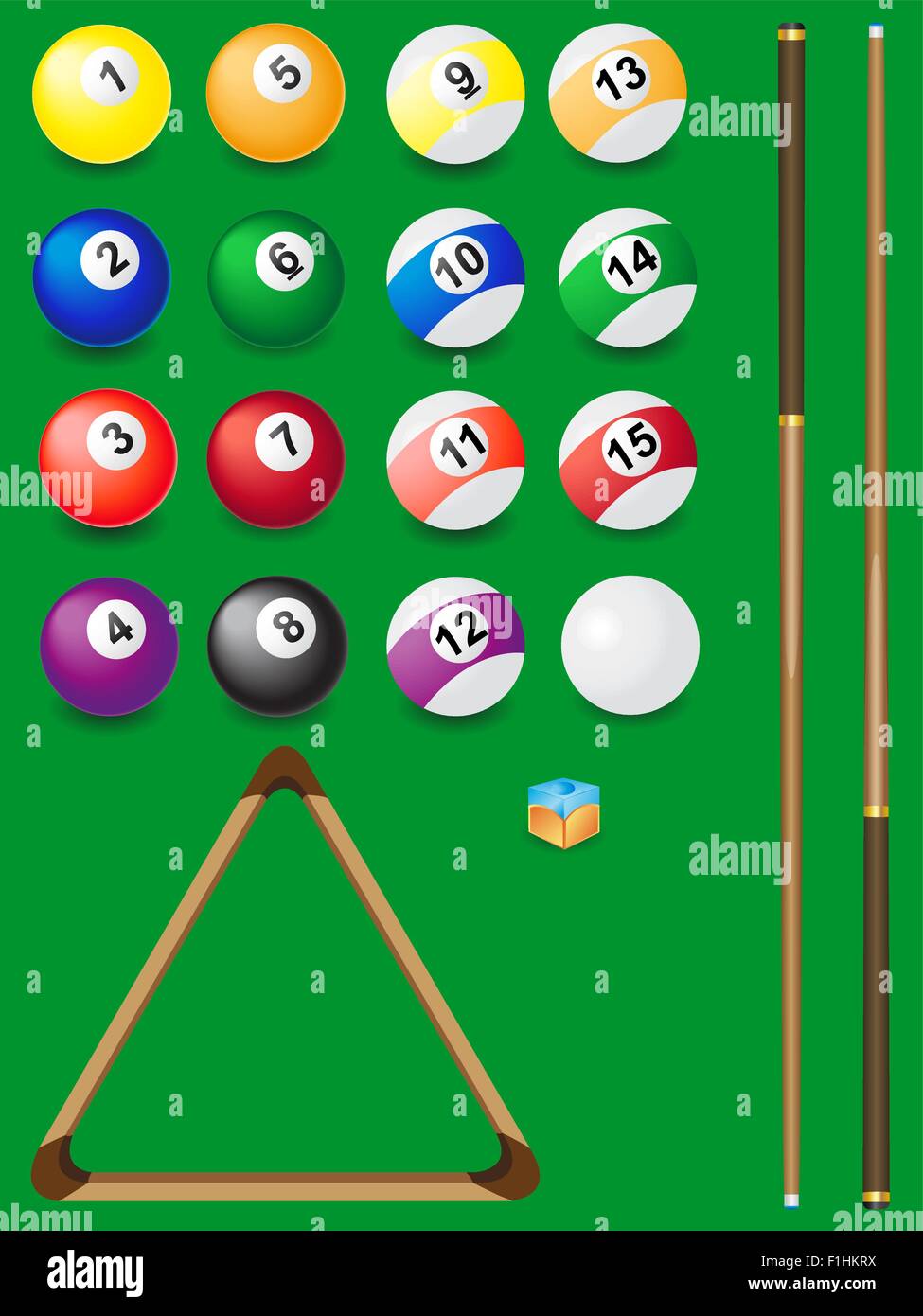set for billiards vector illustration Stock Vector Image & Art - Alamy