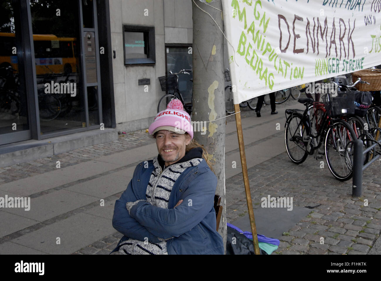 Copenhagen, Denmark. 02nd Sep, 2015. Dane Frank Mortensen on hunger ...