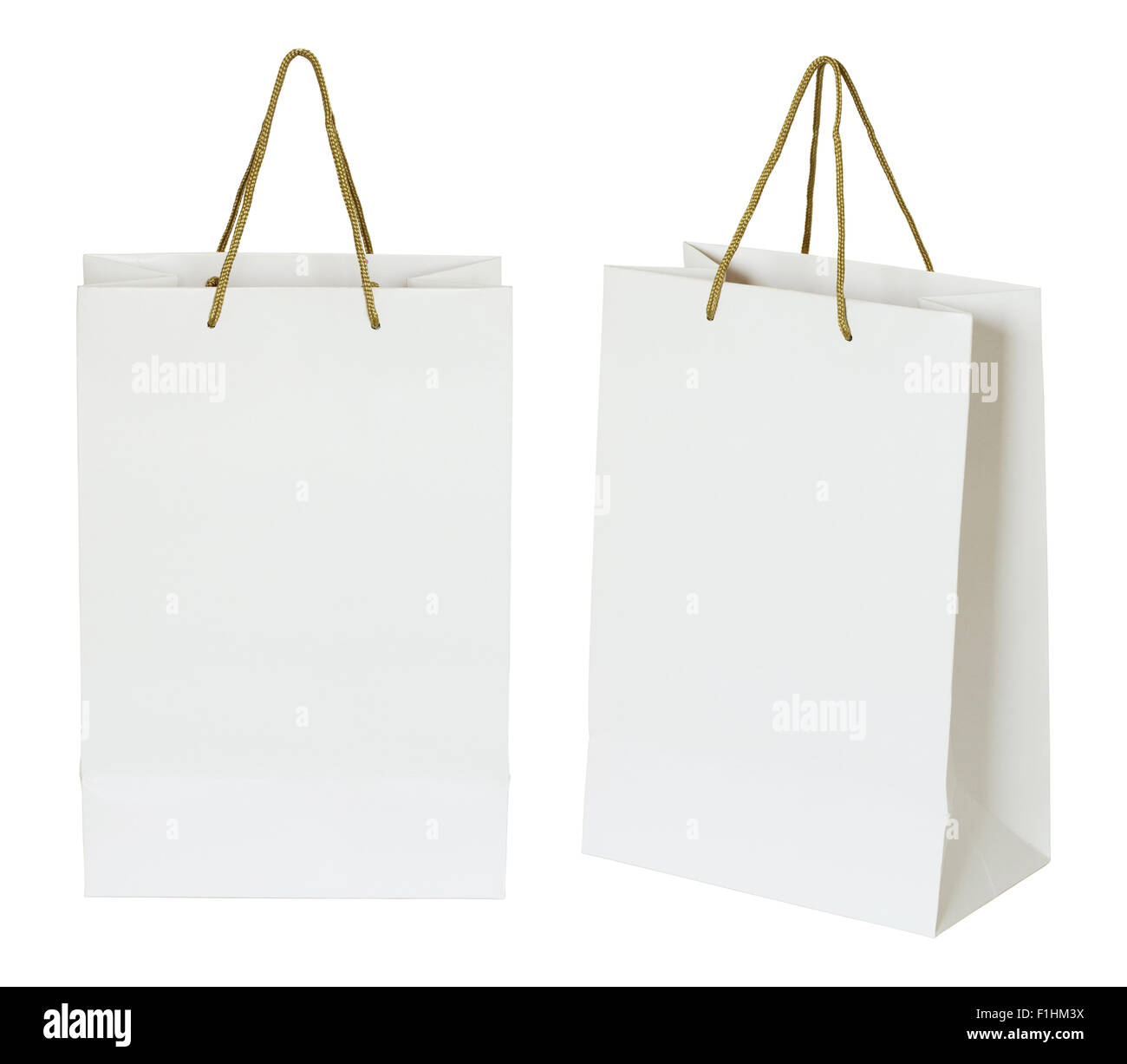 white paper bag isolated on white with clipping path Stock Photo - Alamy
