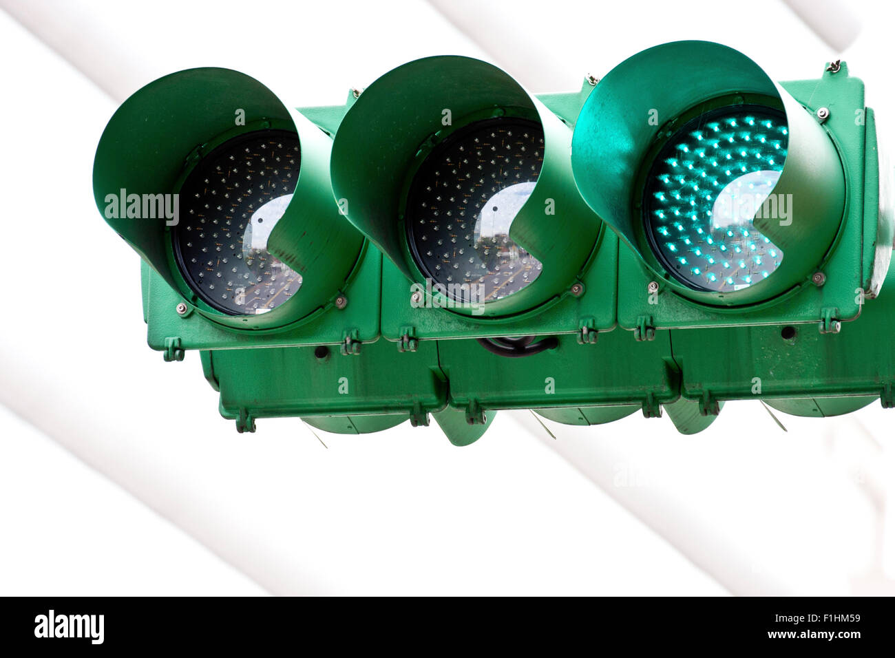 Green street lamp hi-res stock photography and images - Alamy