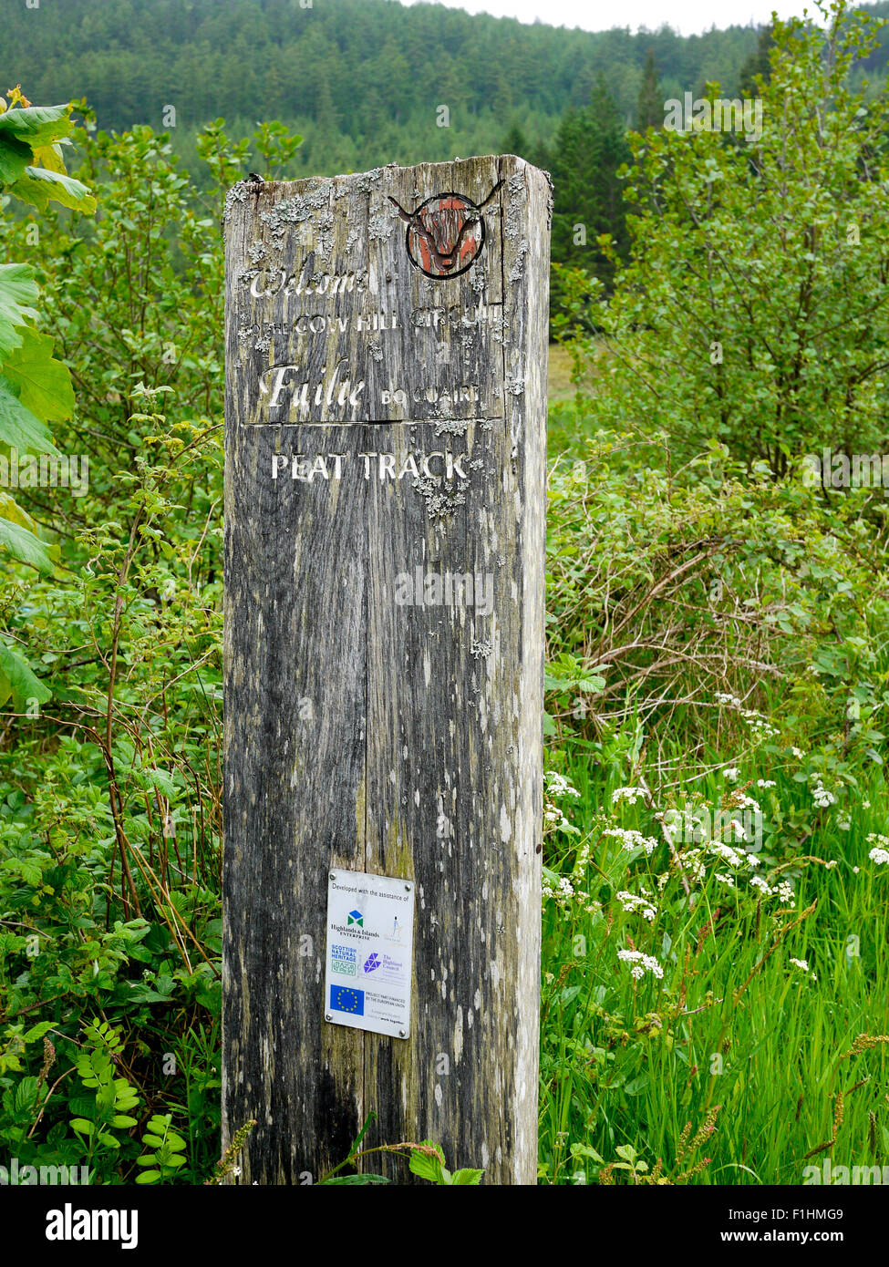 Old track marker near Tyndrum, Scotland,UK Stock Photo - Alamy