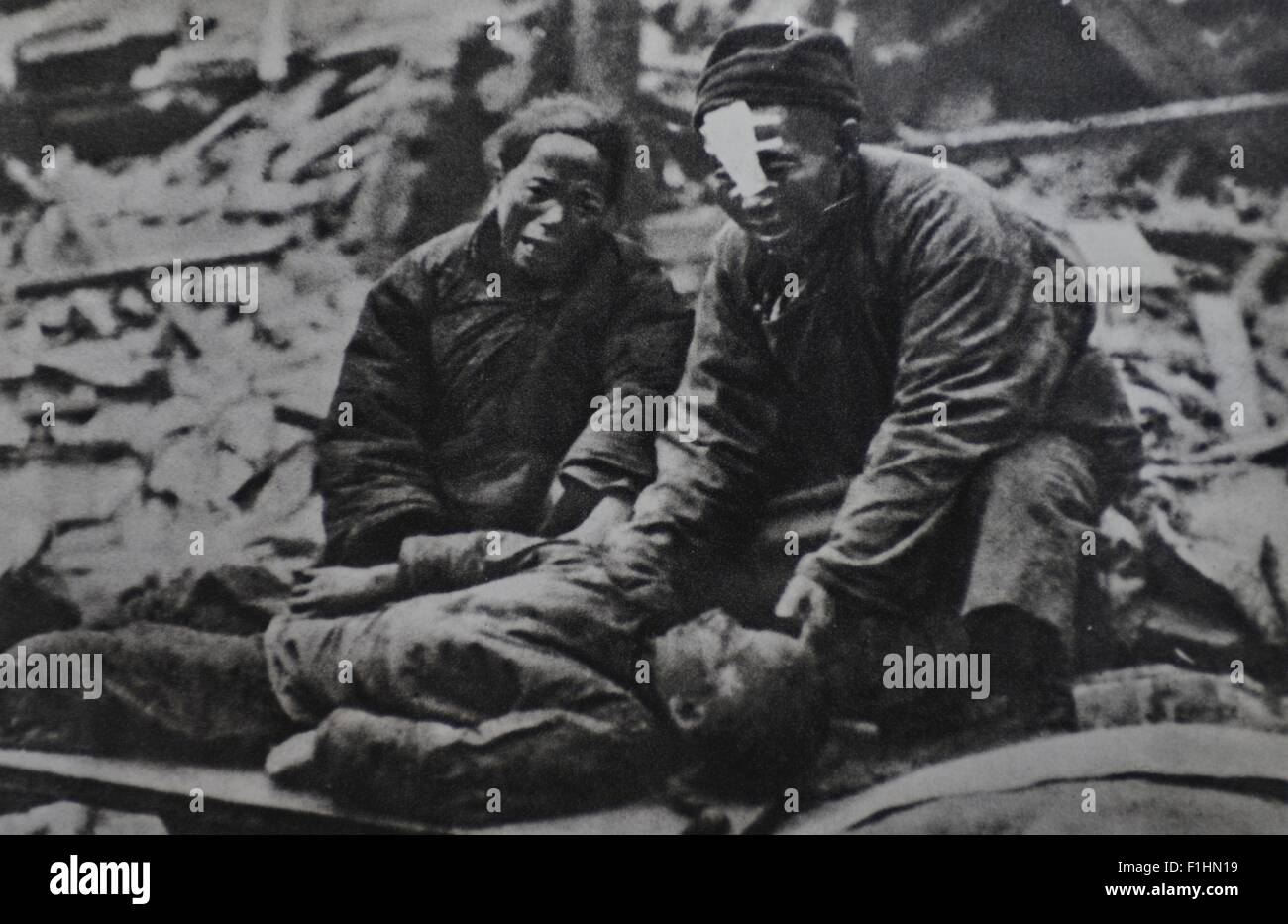 People Crying In A War