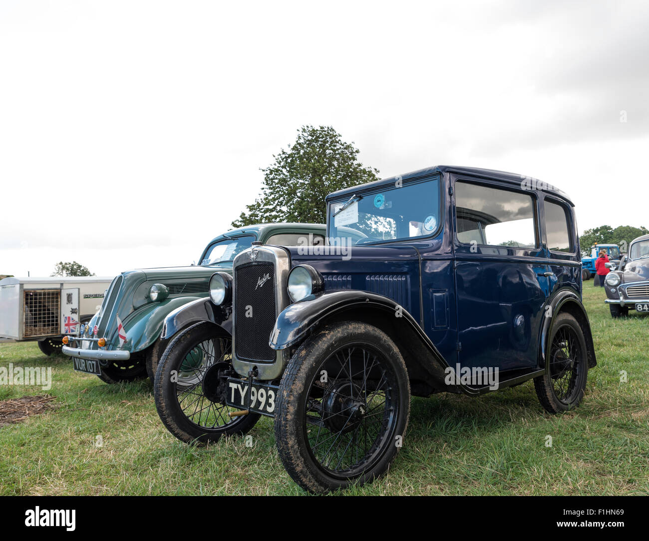 1930 Austin 7 Box Saloon car at Steam rally and Country fair Stow cum ...