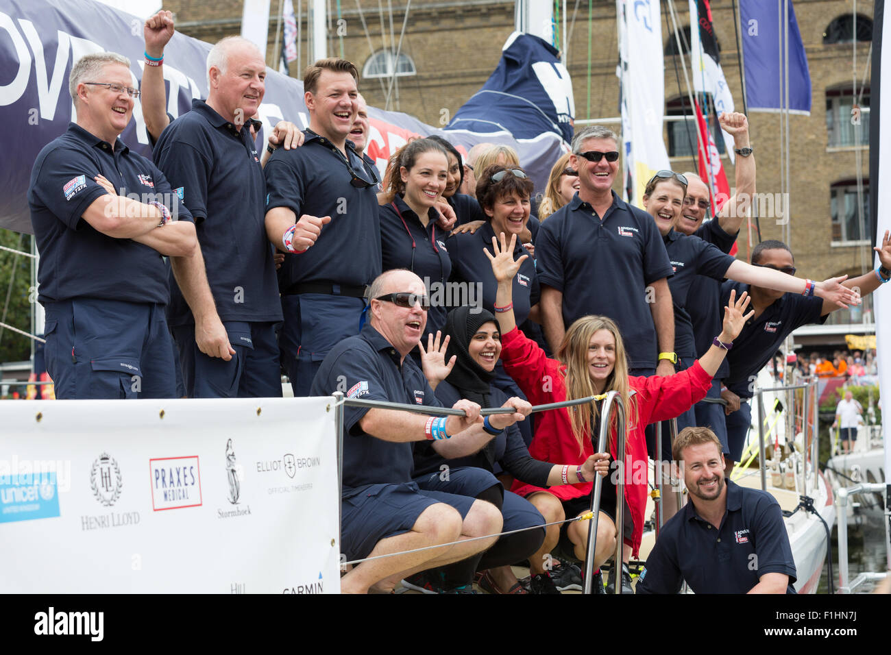 Crew members of Clipper team GREAT Britain posing for team photographs ...