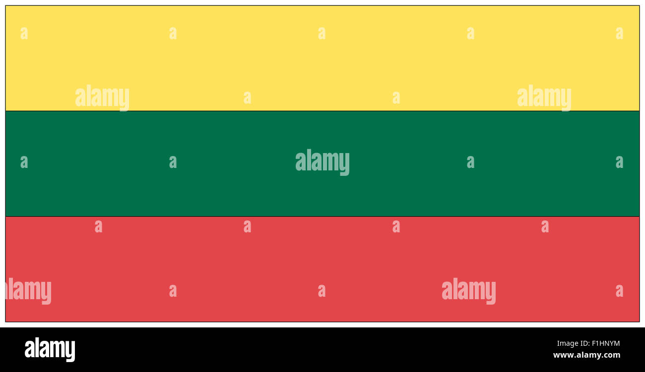 Fahne: Litauen/ flag: Lithuania Stock Photo - Alamy