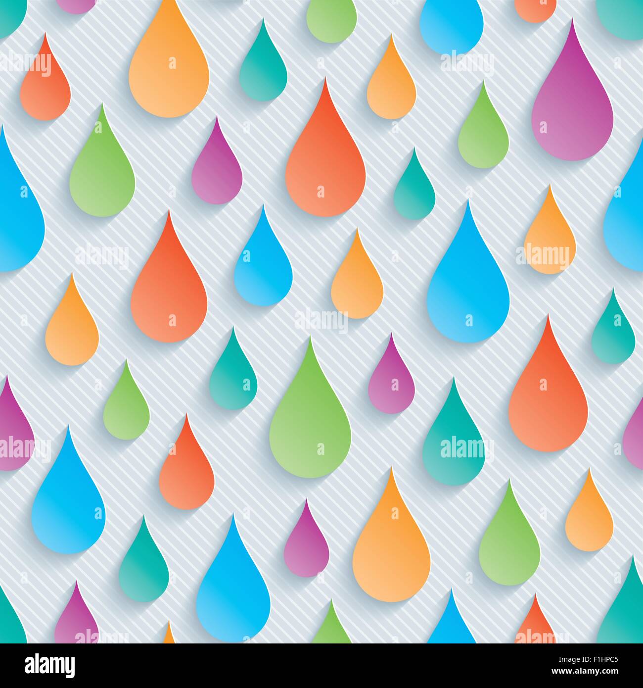 Colorful raindrops walpaper. 3d seamless background. Vector EPS10 Stock ...