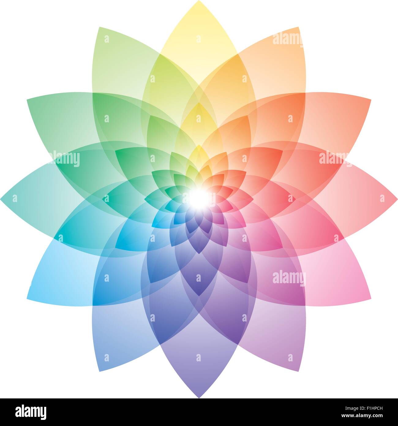 Beautiful Lotus Flower Color Wheel. Vector EPS10 Stock Vector Image ...