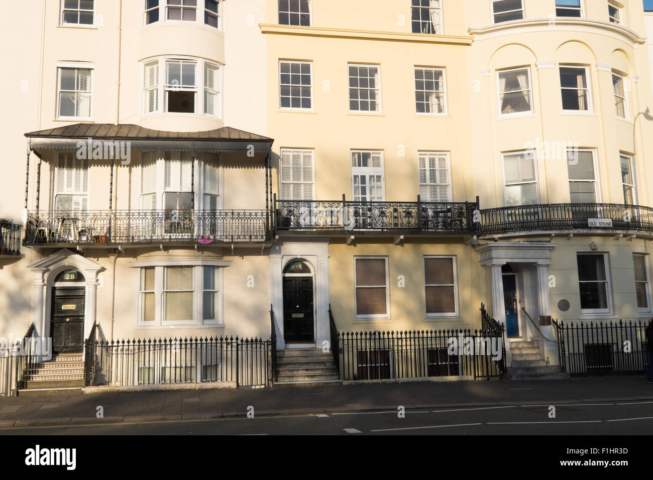 Elegant houses in Old Steine, Brighton Stock Photo - Alamy