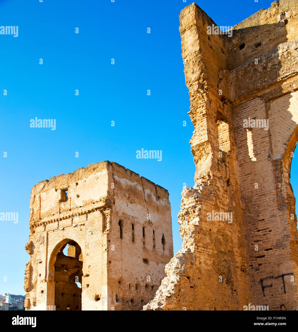 morocco arch in africa old construction the blue sky Stock Photo - Alamy