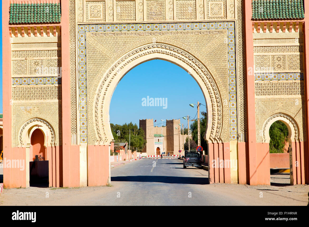 morocco arch in africa old construction the blue sky Stock Photo - Alamy