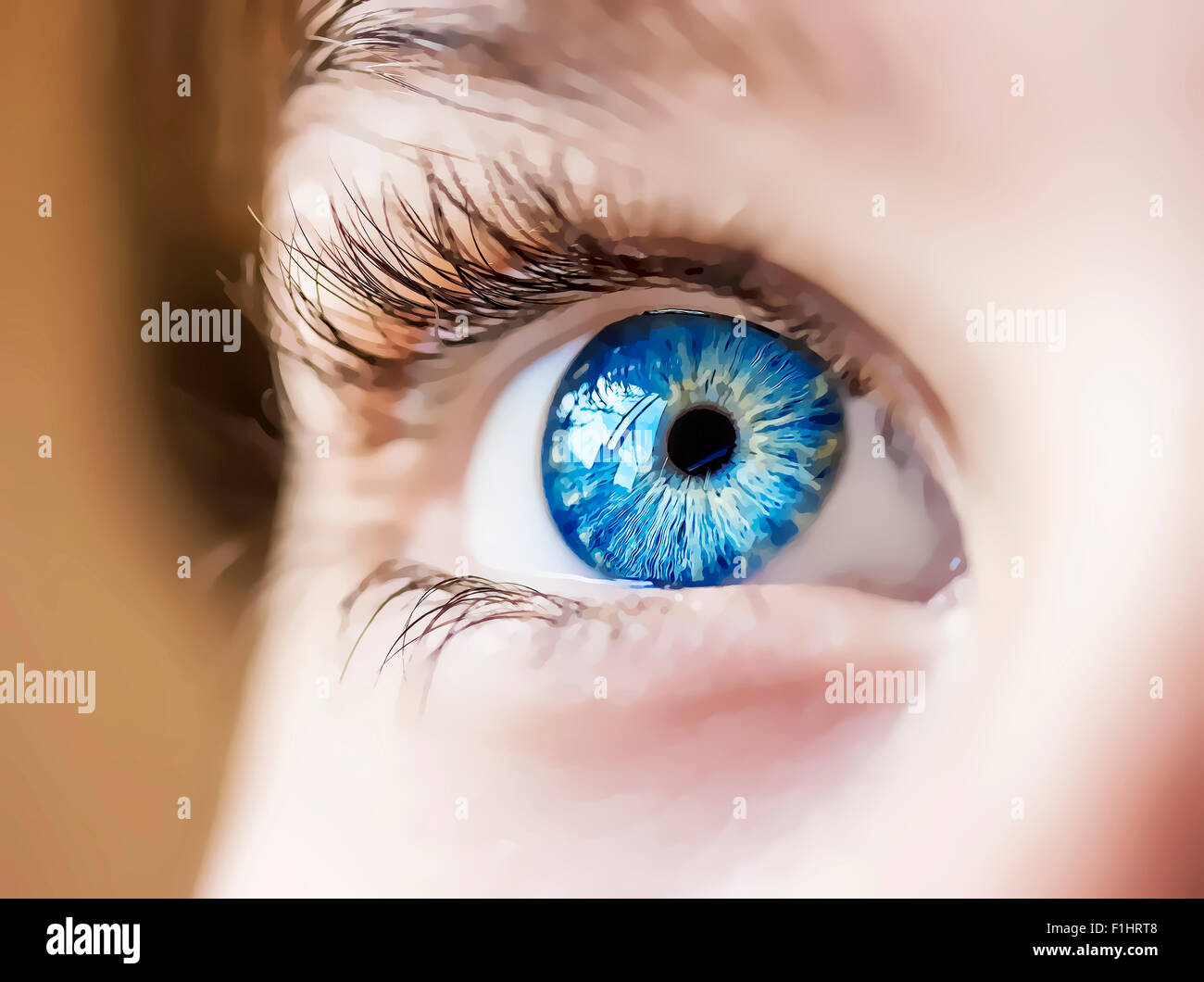 insightful look blue eyes boy Stock Photo - Alamy