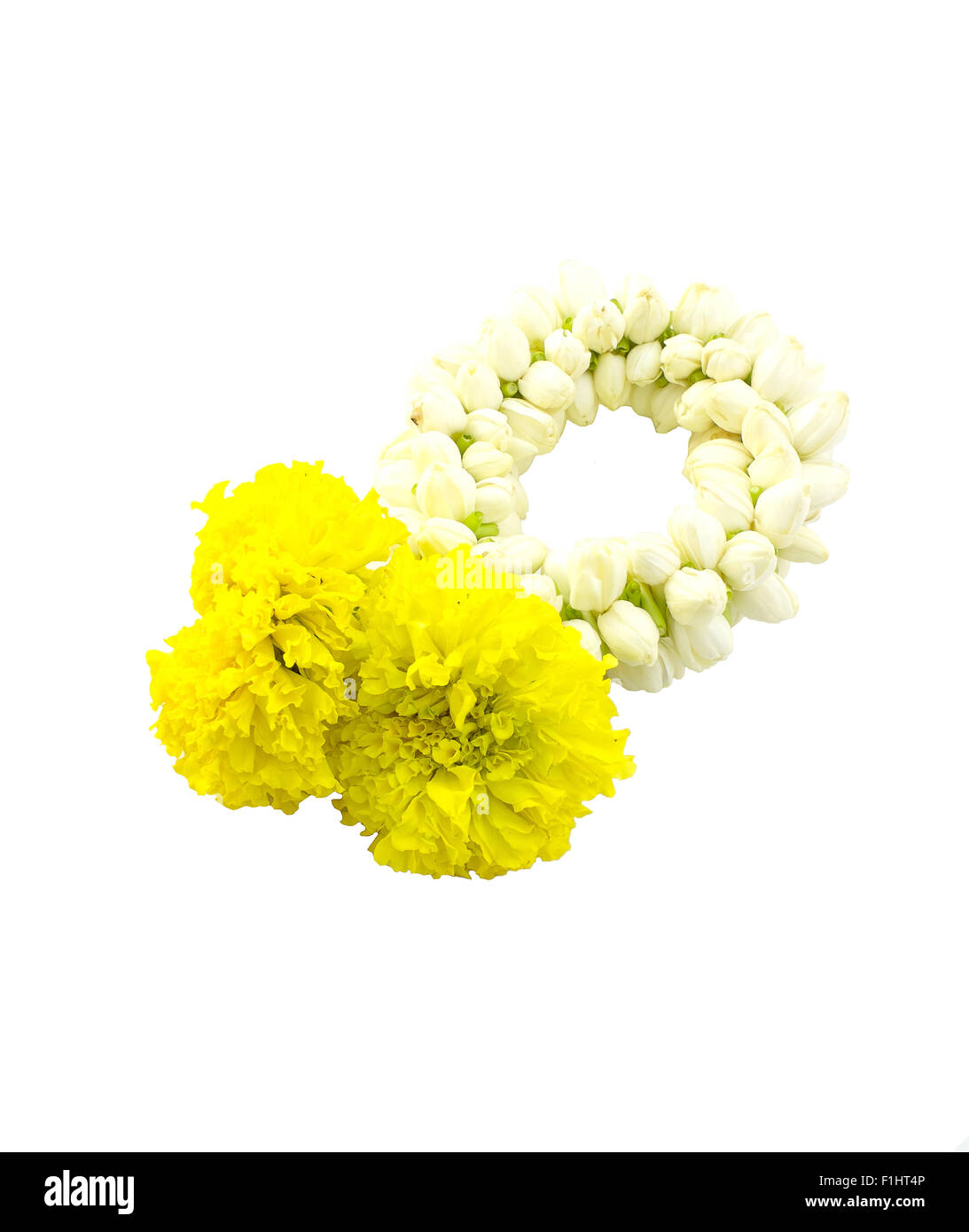 Yellow floral garland Cut Out Stock Images & Pictures - Alamy