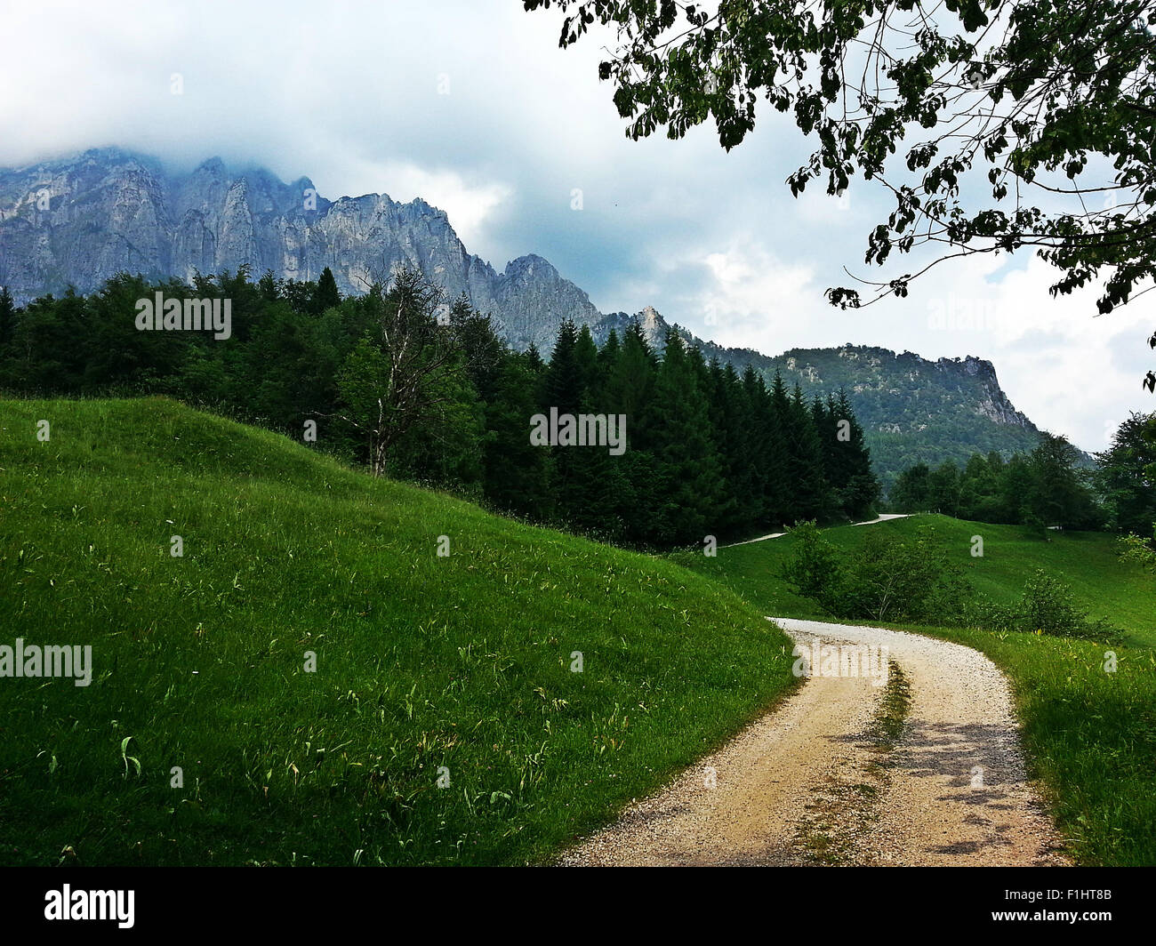 A road in Italy, Alps mountains Stock Photo - Alamy