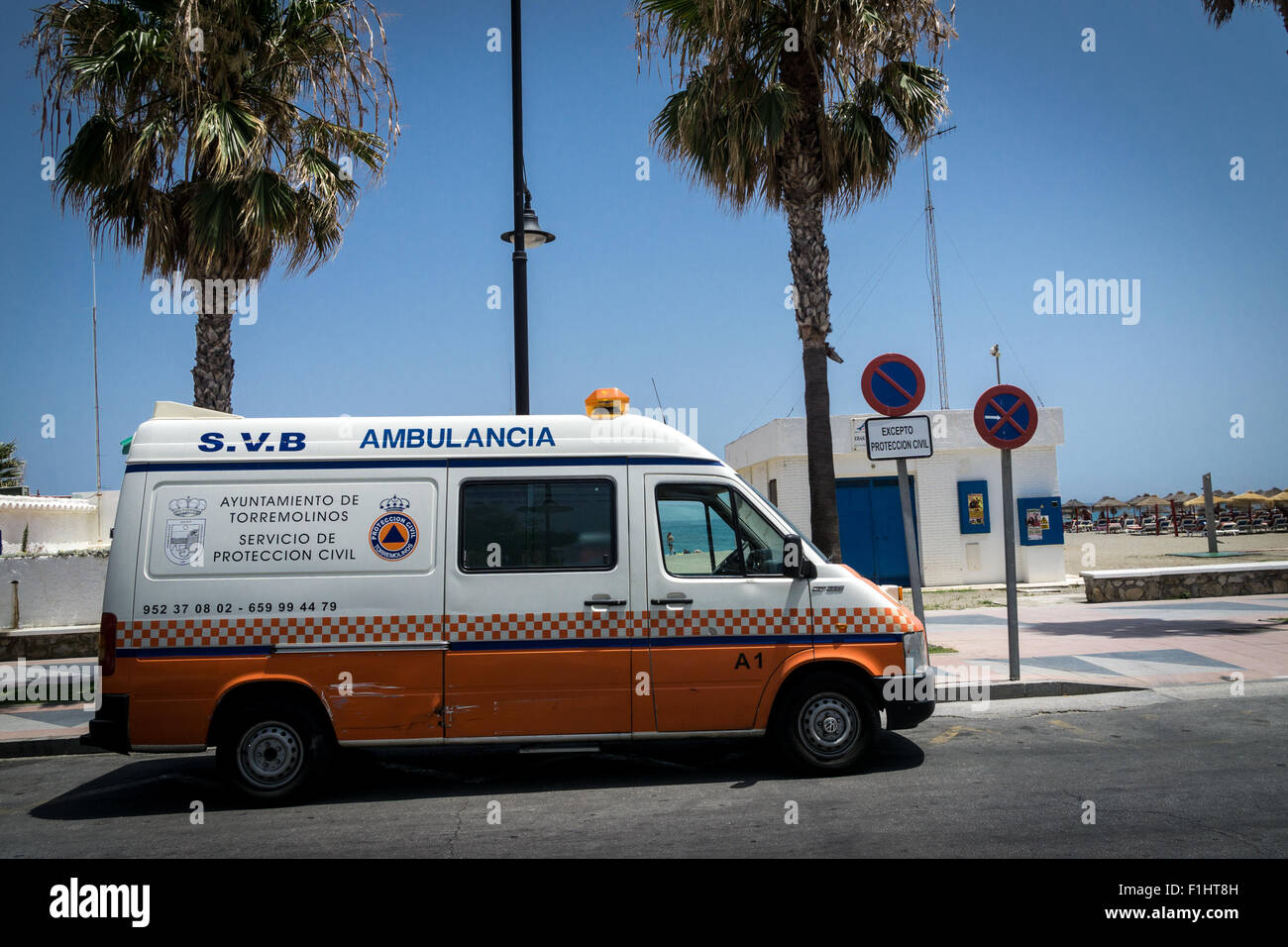Civil Protection Volkswagen LT35 based ambulance in Torremolinos ...