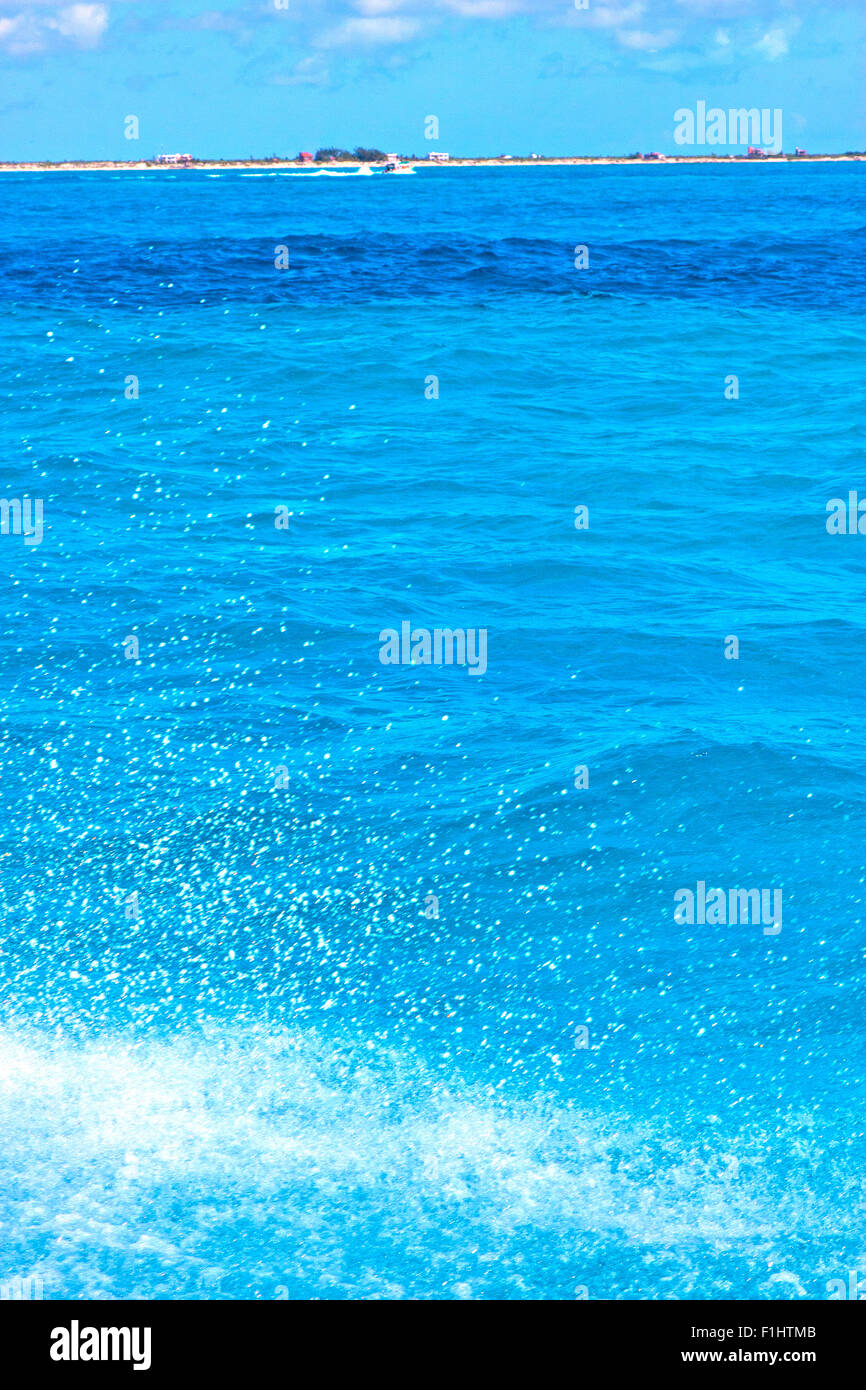 ground in mexico froath and blue foam the sea drop sunny day wave Stock ...