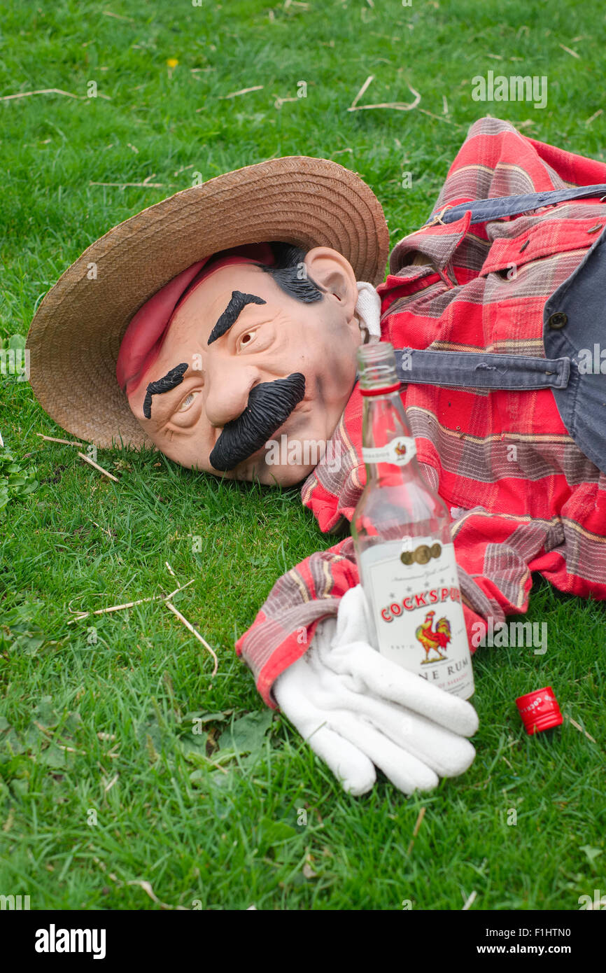 A Drunk and Fallen Scarecrow on Display at Hickling Village Show Stock ...