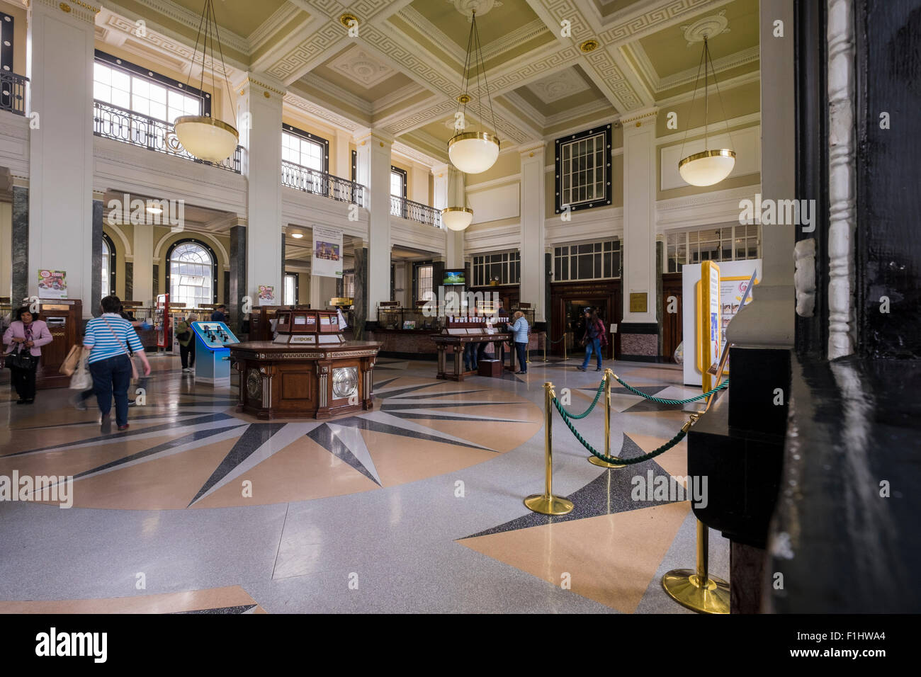 Interior view of the main public area of the GPO in O'Connell Street ...
