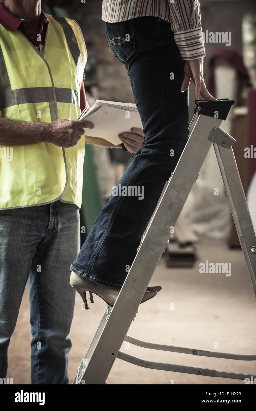 Step ladder accident hi-res stock photography and images - Alamy