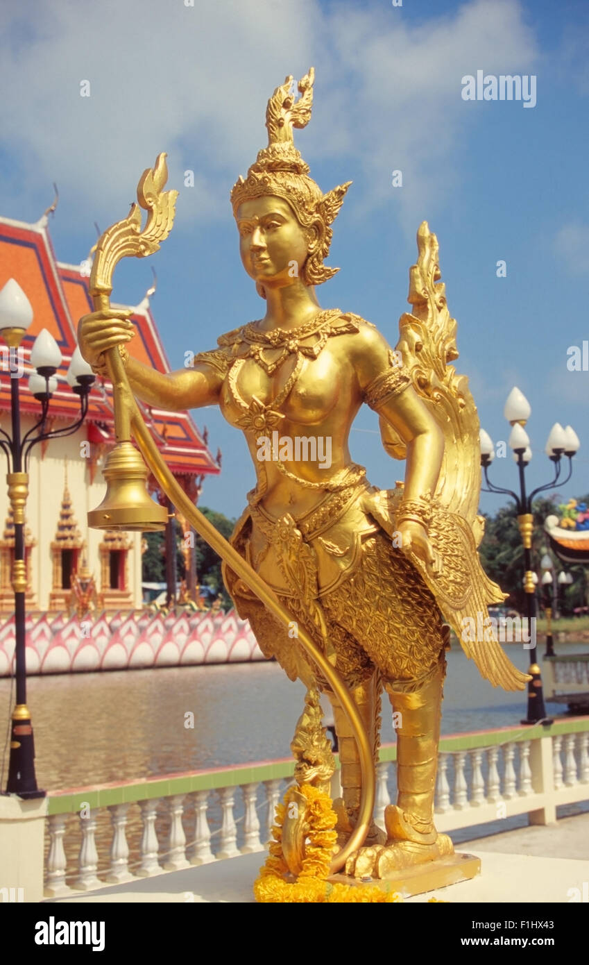 Thailand mythical Half woman, half bird creature statue at Koh Samui ...