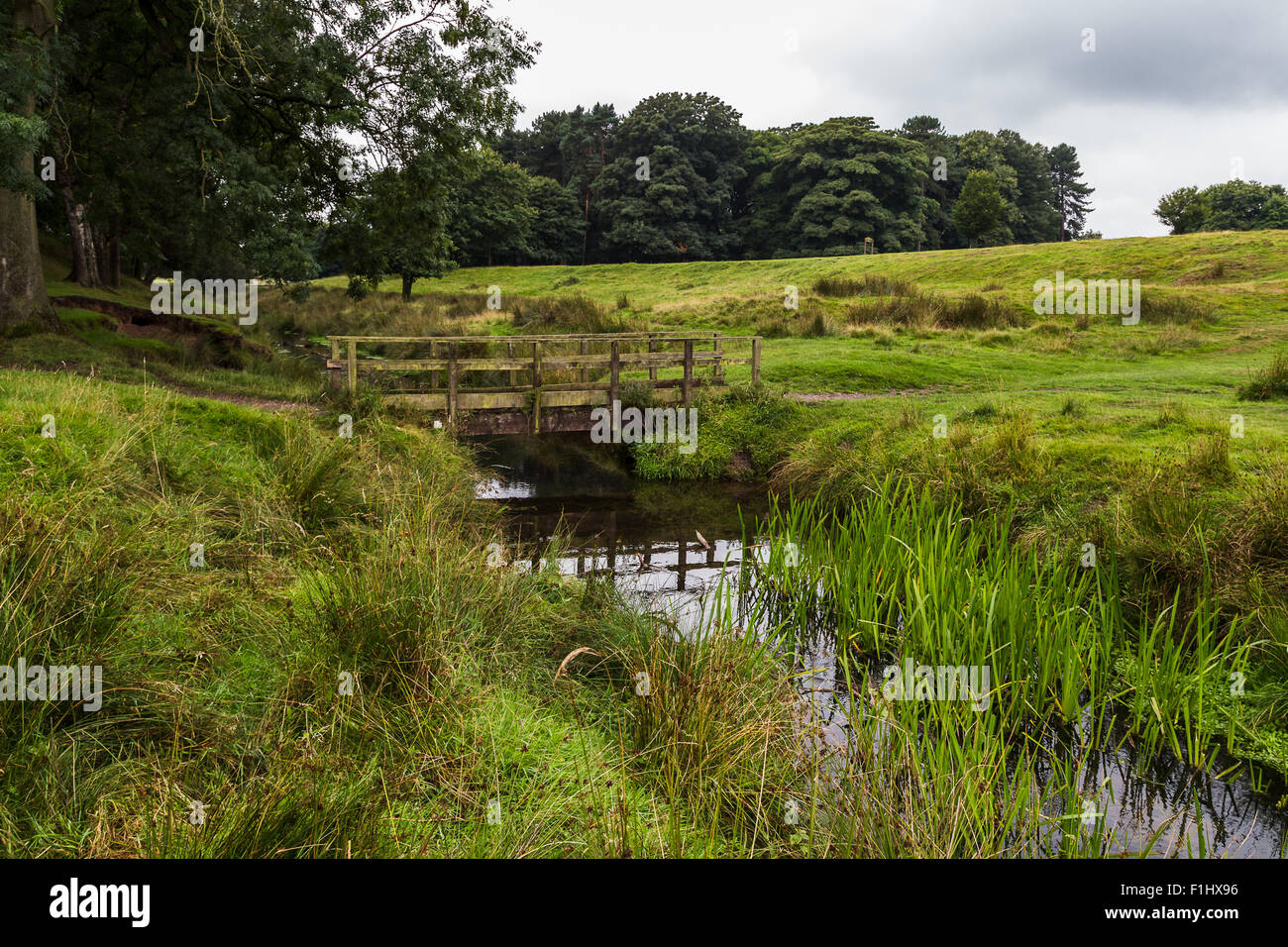 Bridge over a small stream Stock Photo - Alamy