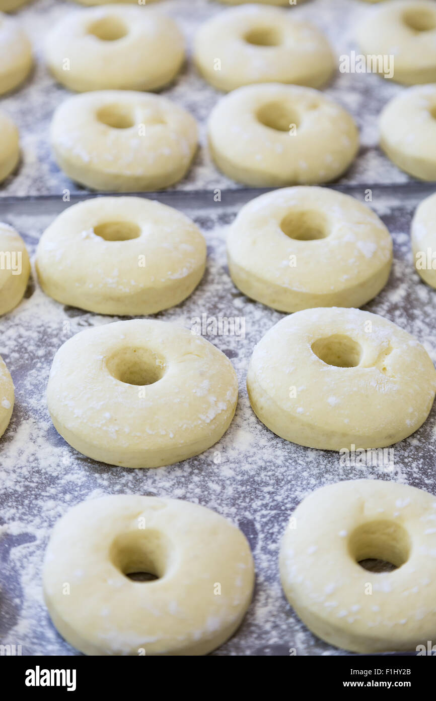 equal uncooked raw pastry half-finished product for backery Stock Photo ...