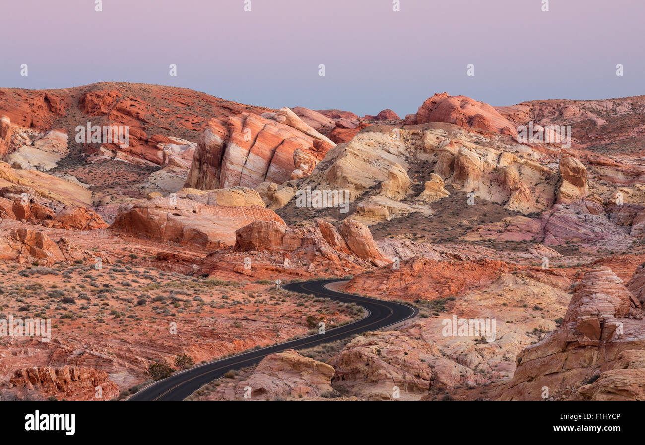 Winding Desert Road Stock Photo - Alamy
