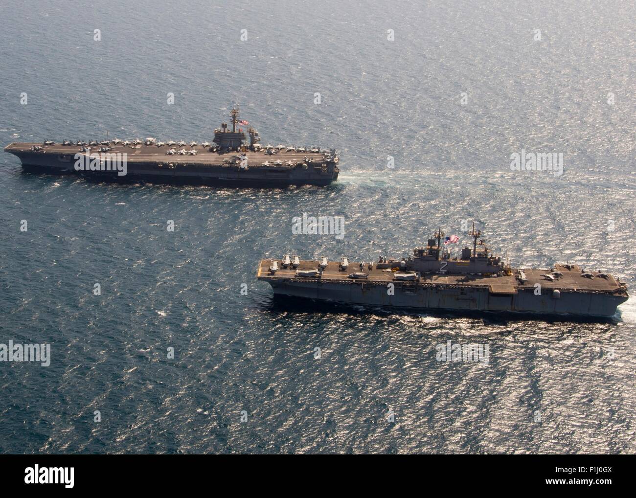 U.S. Navy Nimitz-class nuclear aircraft carrier USS Theodore Roosevelt ...