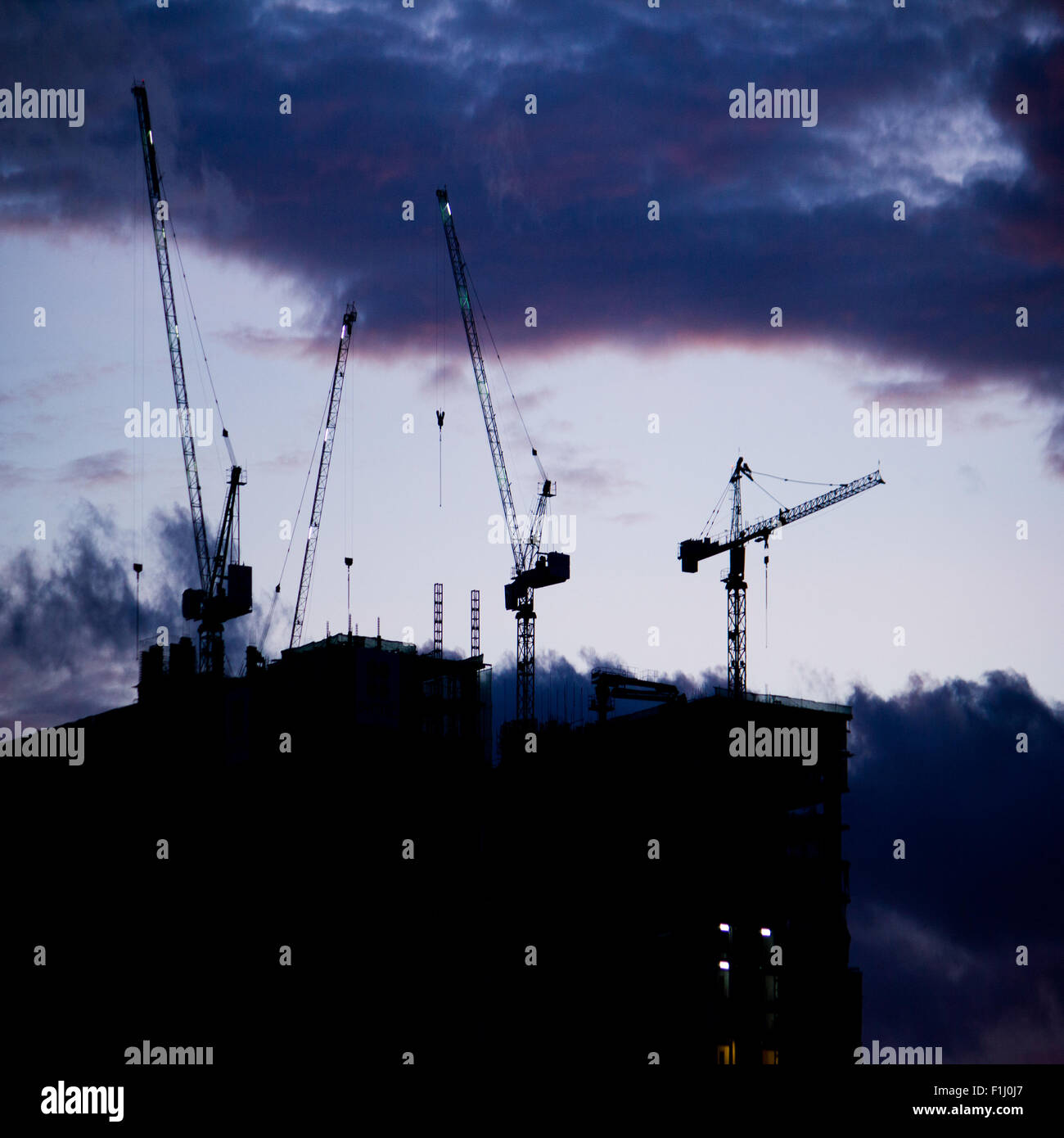 Construction site and cloud storm Stock Photo - Alamy