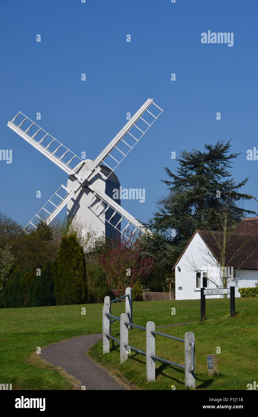 Summer windmill at Finchingfield Stock Photo - Alamy