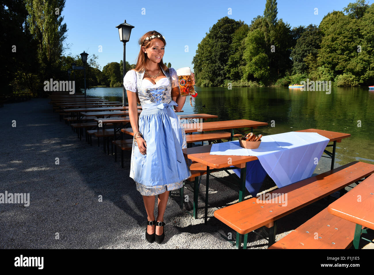 dpa-Exclusive - The 'Oktoberfest Wiesn' playmate 2015, Jessica Kuehne ...