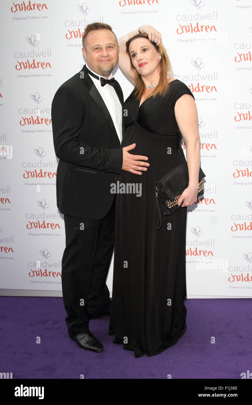 London, UK. Sam Bailey and husband at Caudwell Childrens Butterfly Ball ...