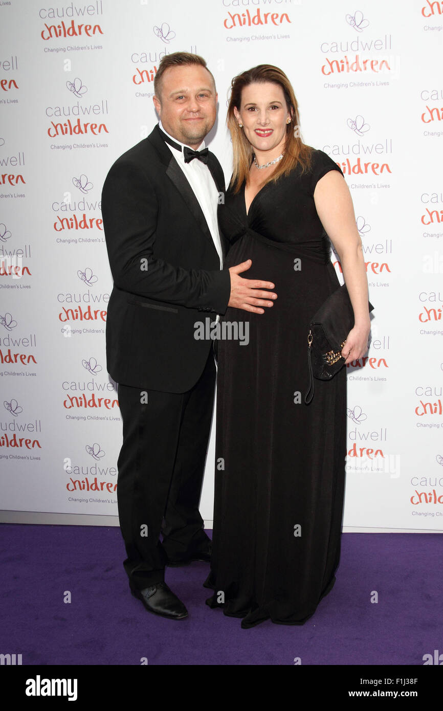 London, UK. Sam Bailey and husband at Caudwell Childrens Butterfly Ball ...