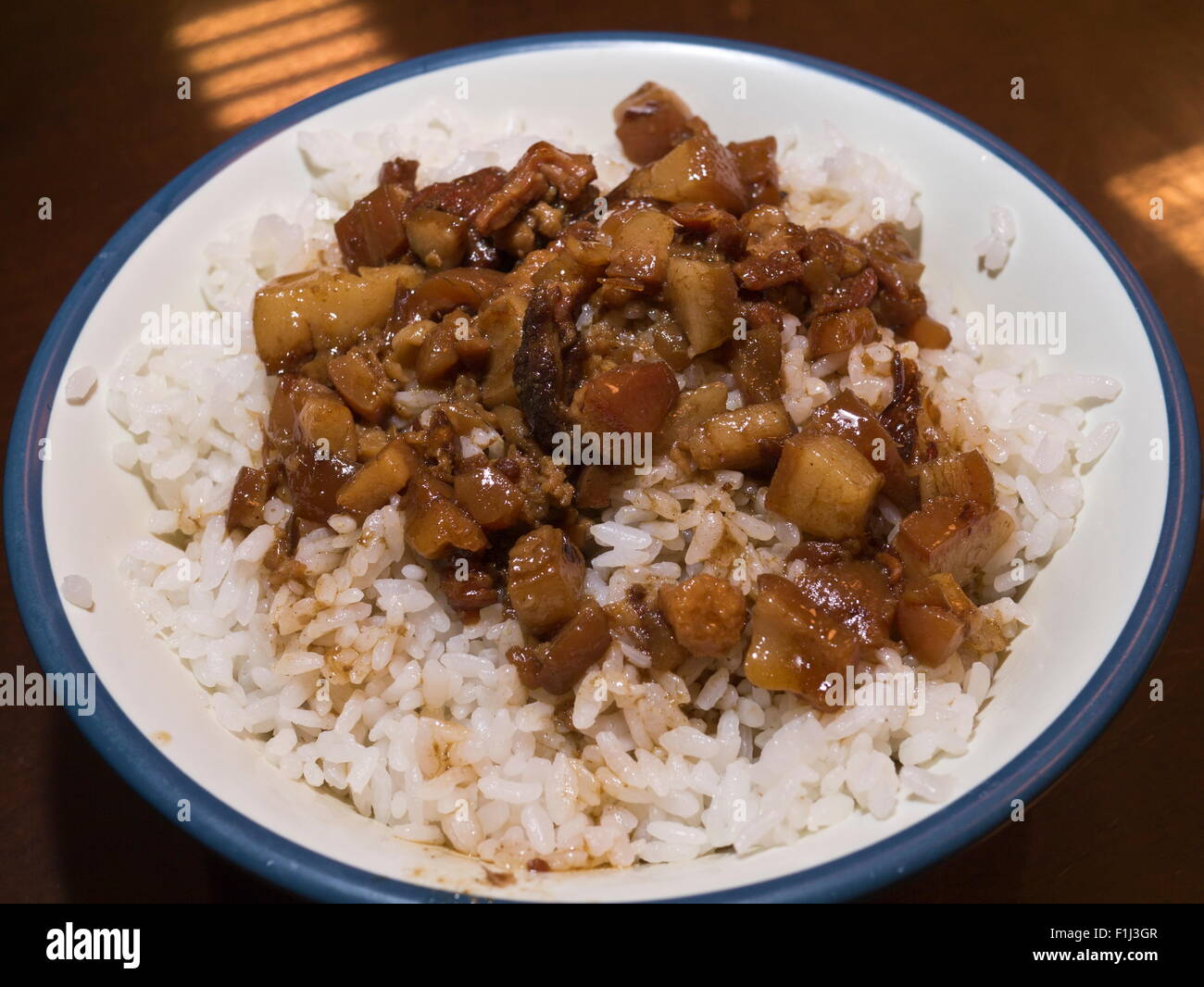 Chinese style braised pork rice Stock Photo - Alamy