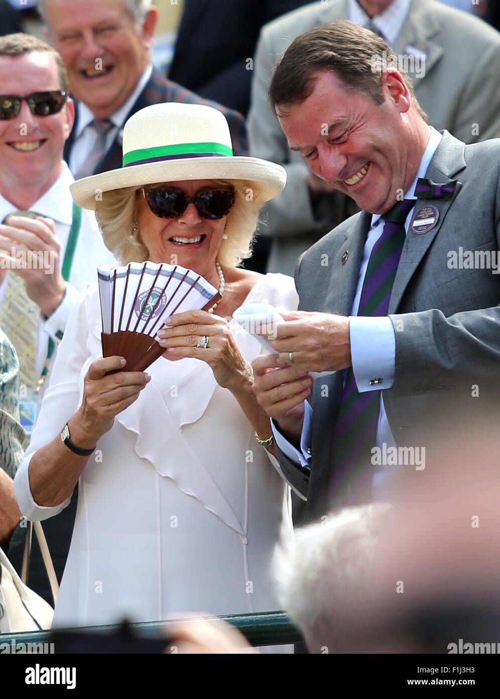 Celebrities attend the Wimbledon Tennis Championships 2015 Featuring ...