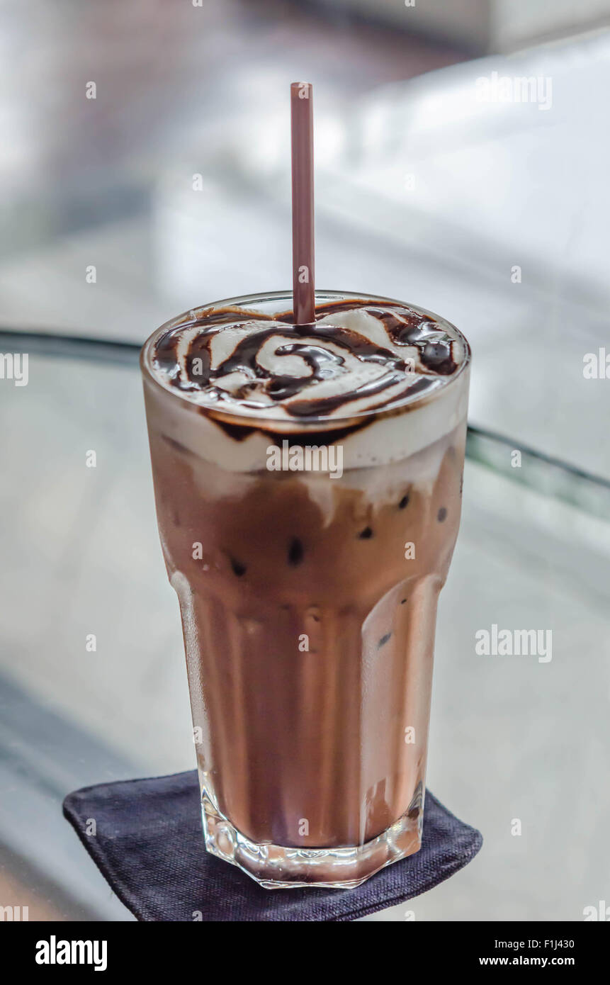 Iced ice coffee glass hi-res stock photography and images - Alamy
