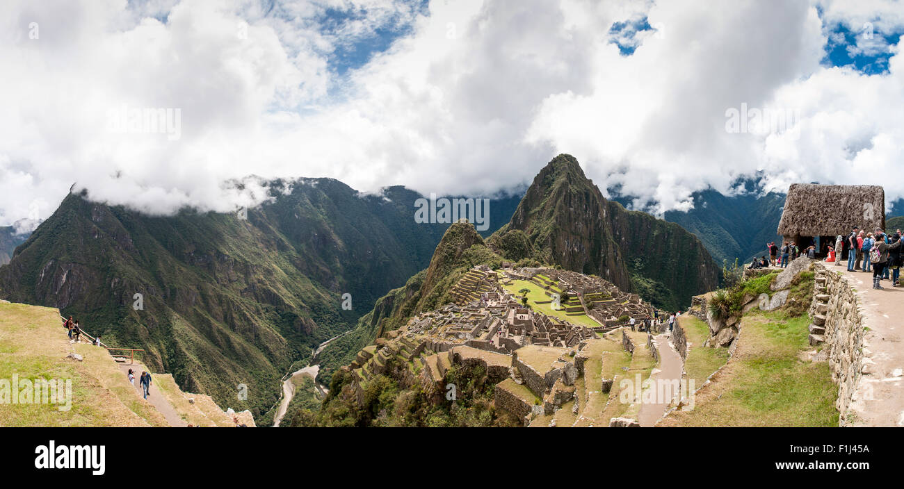Machu Picchu Panorama view (Peru, South America), a UNESCO World ...