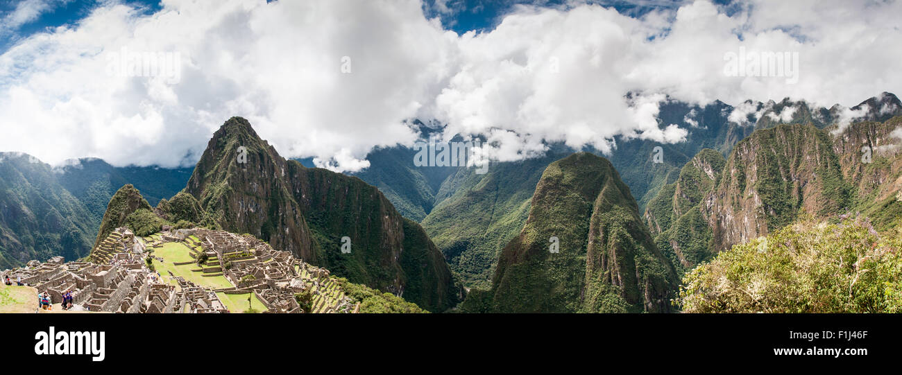 Machu Picchu Panorama view (Peru, South America), a UNESCO World ...