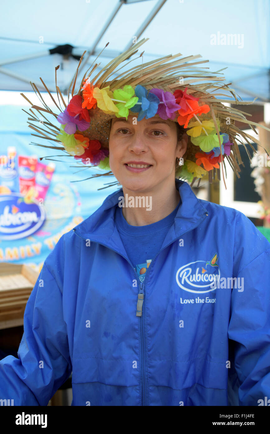 Sales Promotion Girl For Rubicon Soft Drinks Stock Photo - Alamy