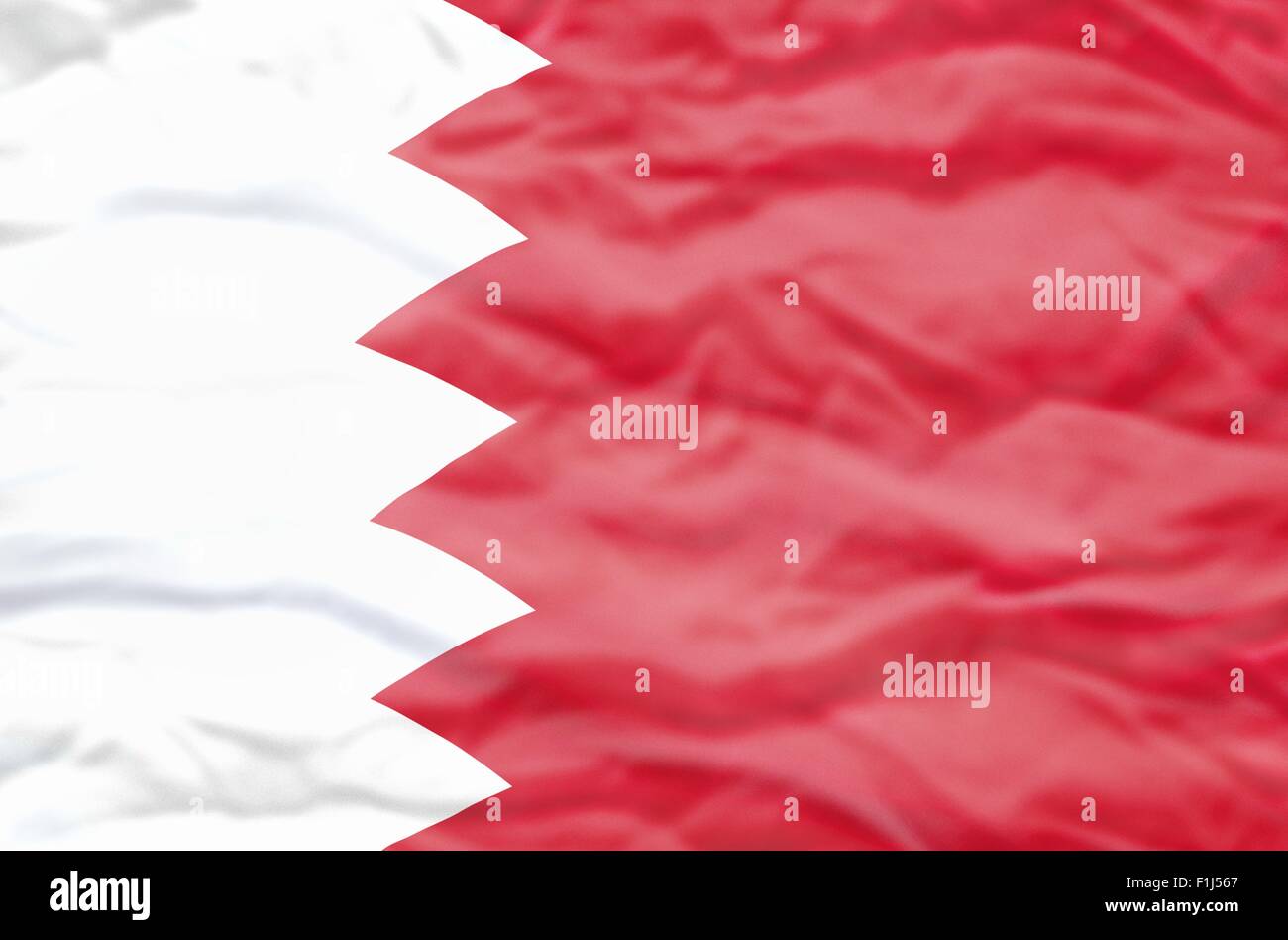 Bahrain flag. Wavy flag of Bahrain fills the frame Stock Photo - Alamy