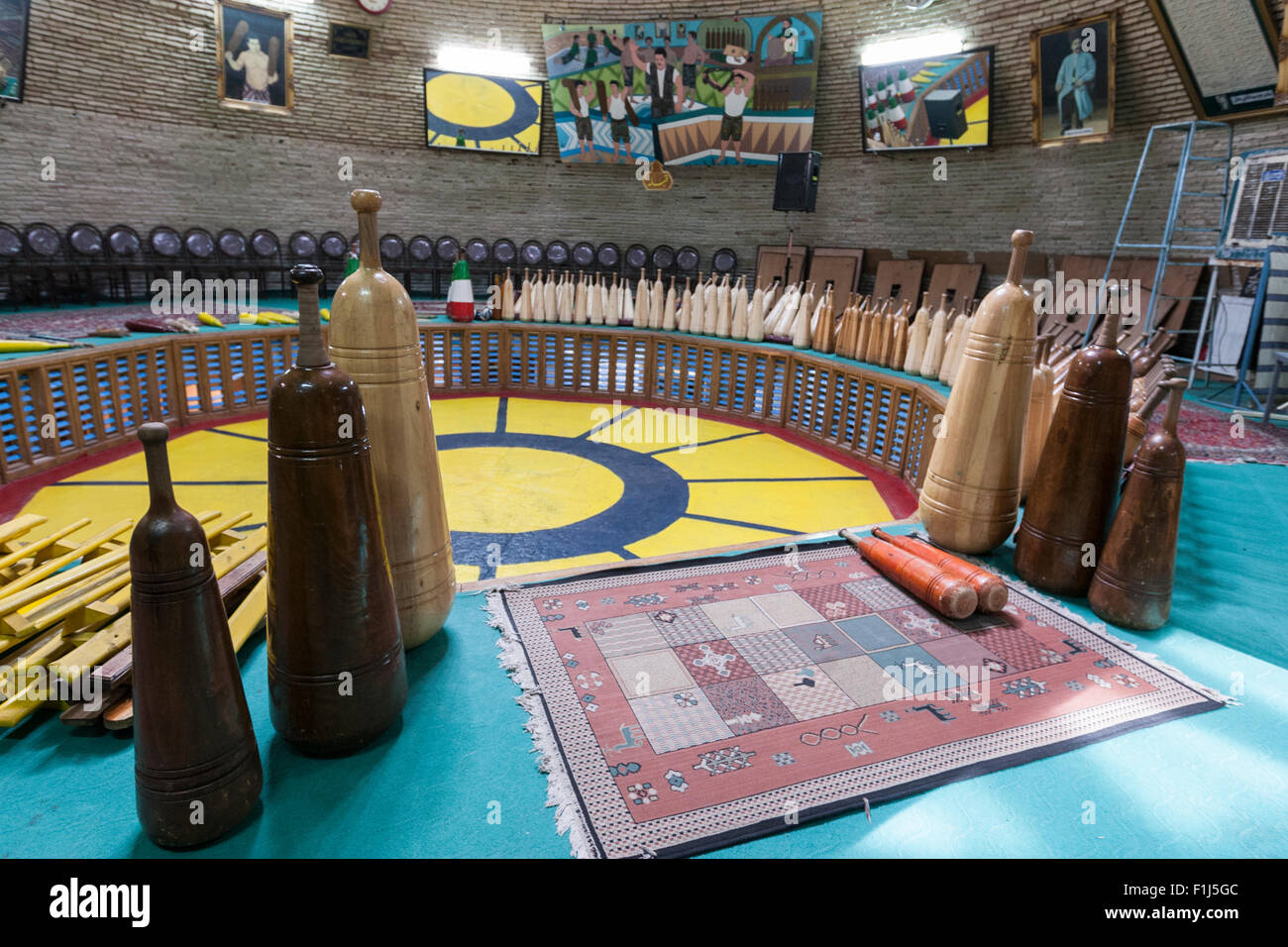 Meels for for Pahlevani and zoorkhaneh rituals , Iran Stock Photo - Alamy