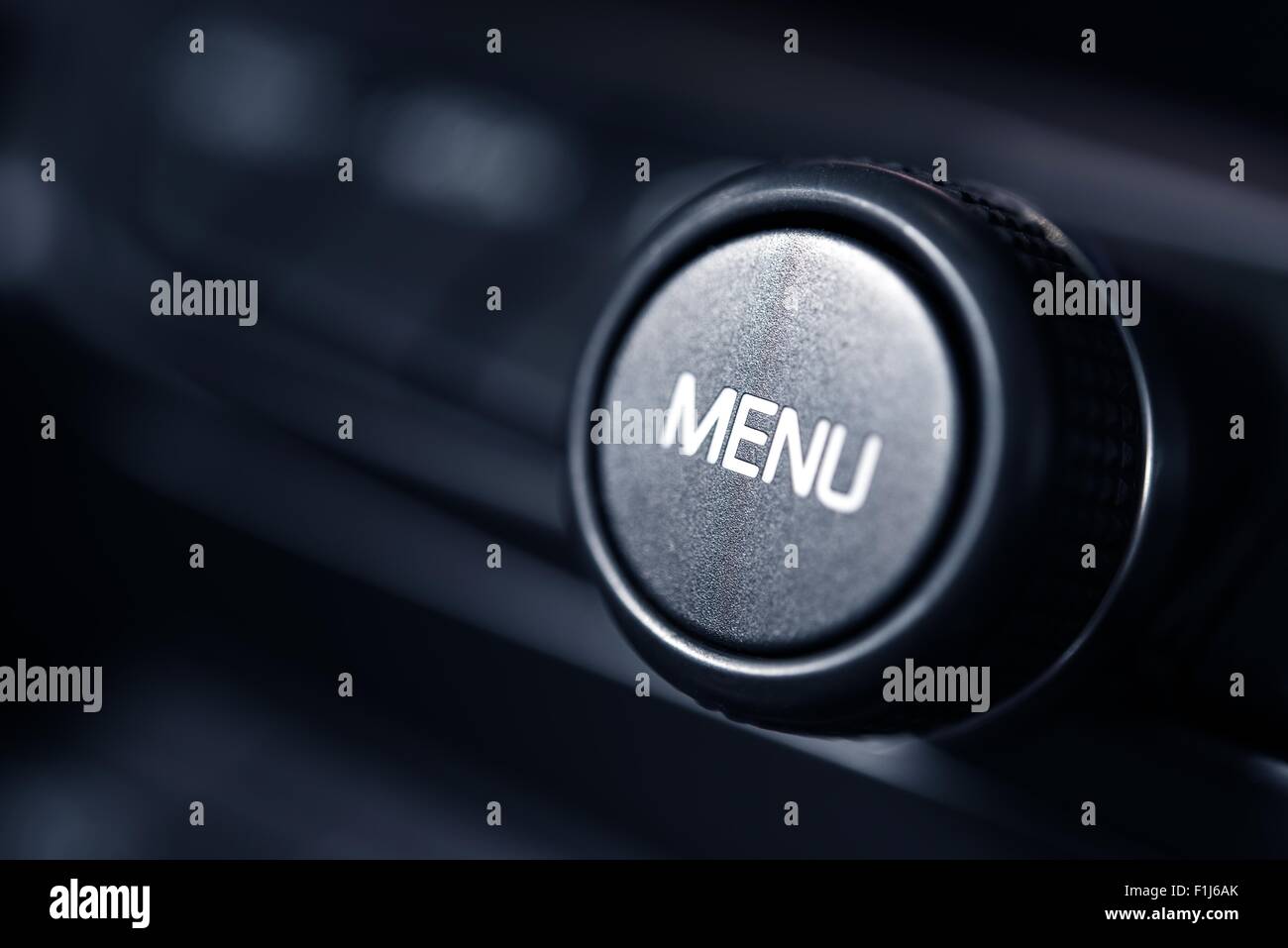 Menu Radio Button Closeup Photo. Car Multimedia Feature Element Stock ...