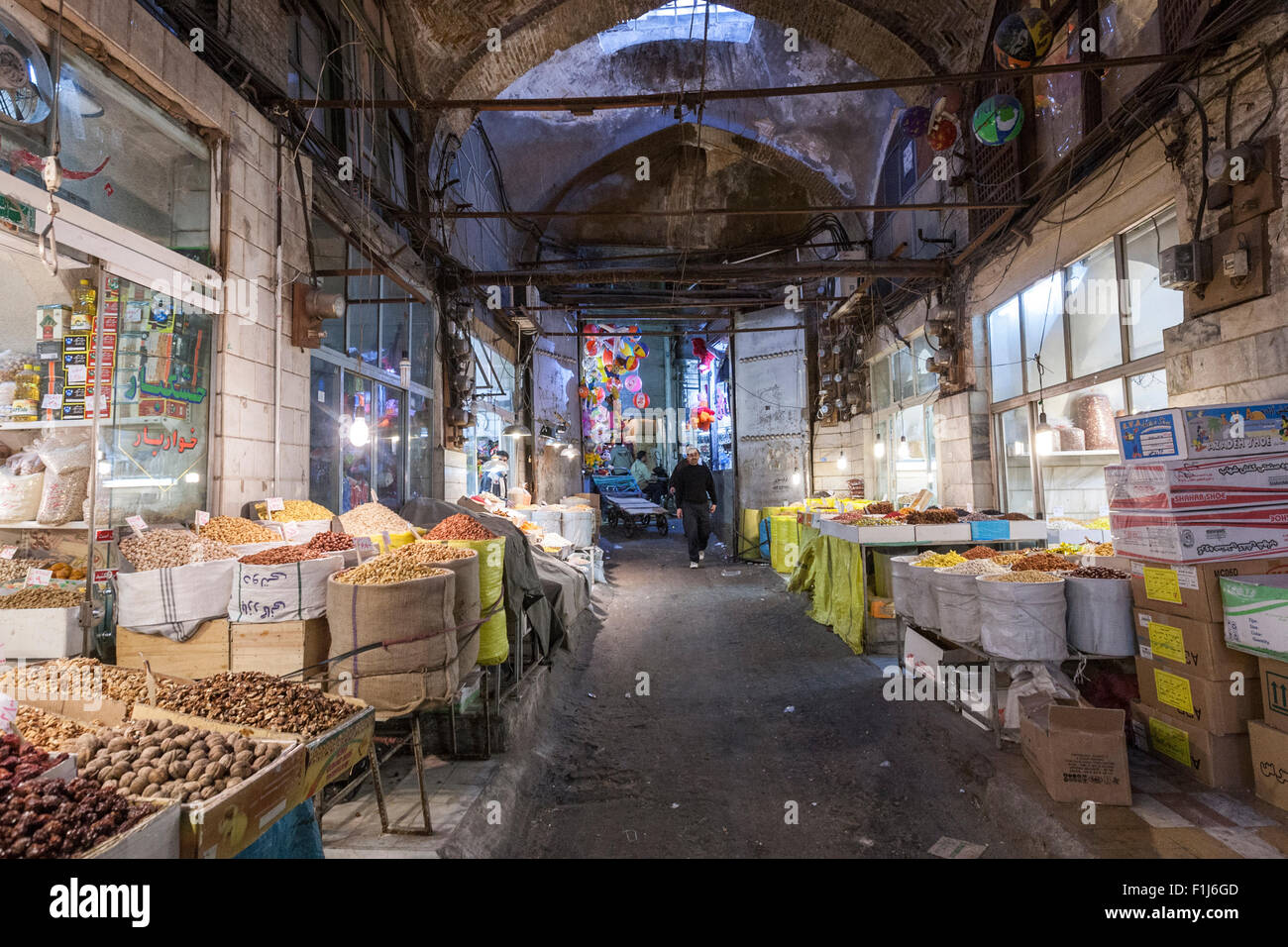 Corridor in the Grand Bazaar also known as Tehran's Grand Bazaar is a ...