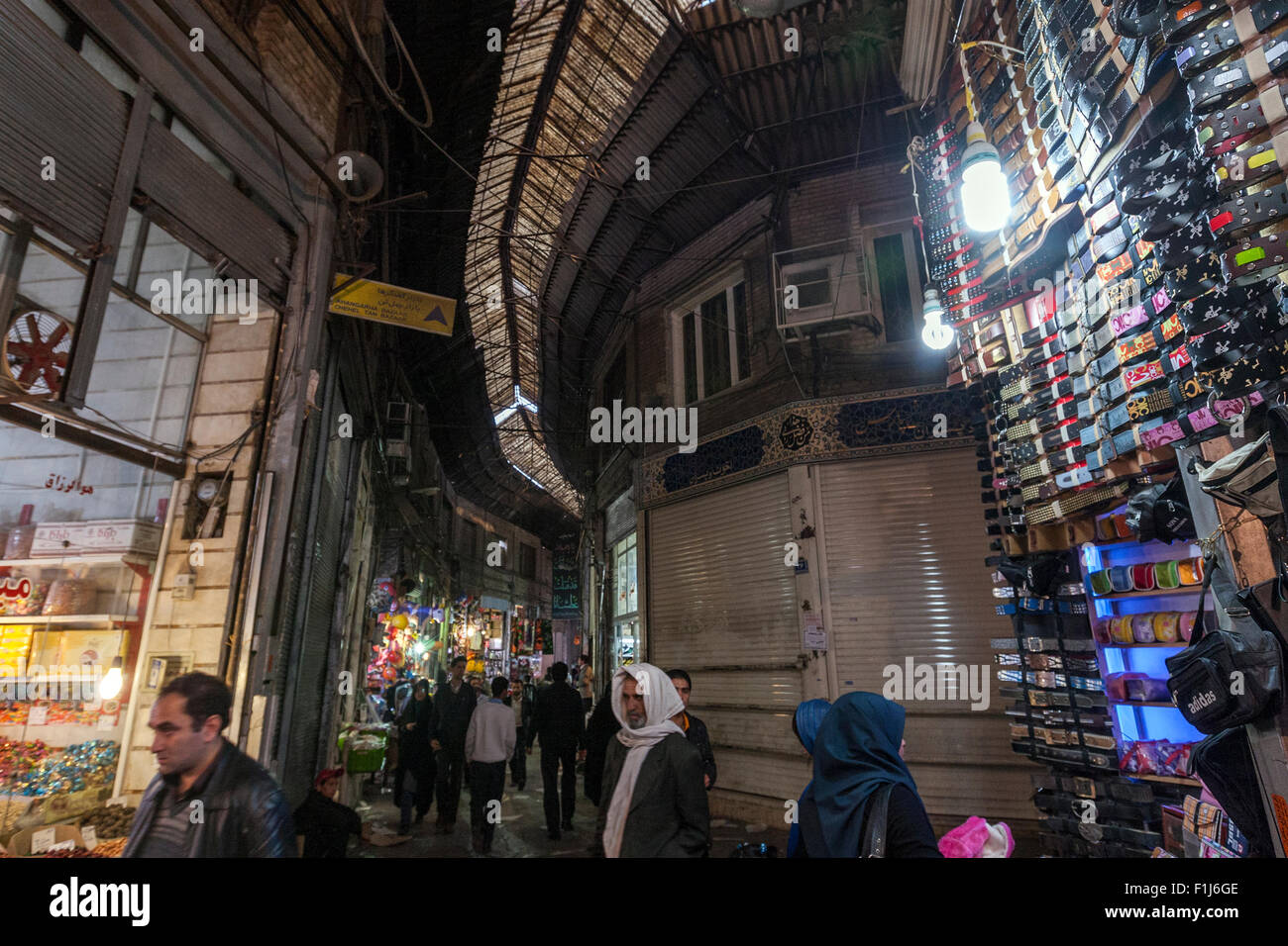 Corridor in the Grand Bazaar also known as Tehran's Grand Bazaar is a ...