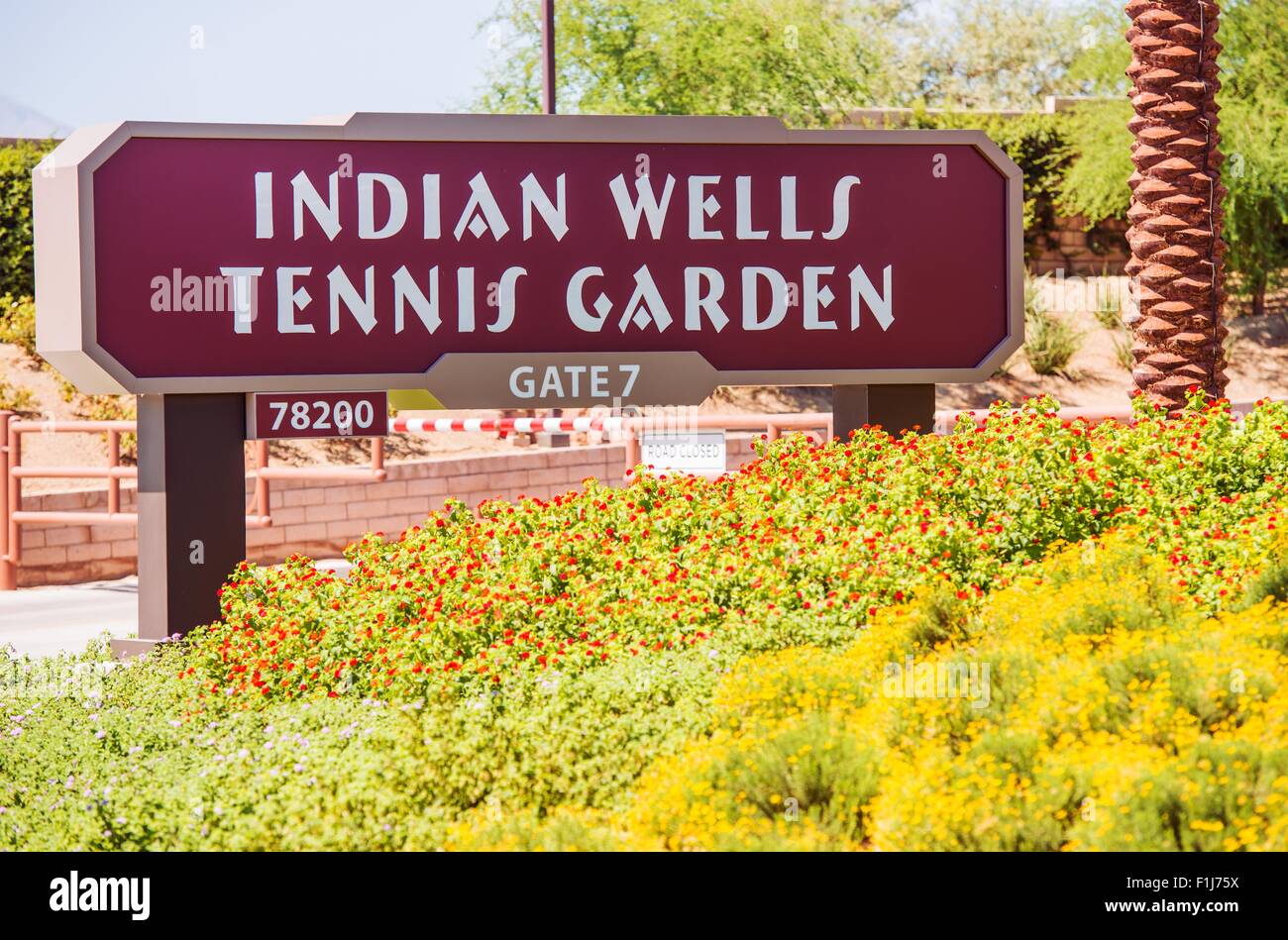 World Famous Indian Wells Tennis Garden Entrance Sign. Indian Wells ...
