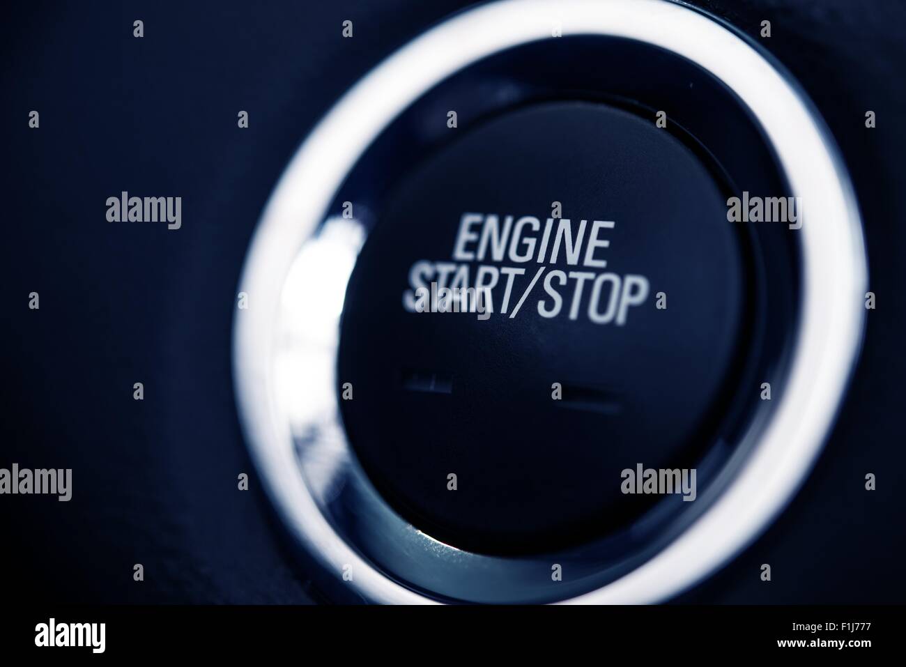Push Start Car Button Closeup Photo. Car Ignition Button Stock Photo ...