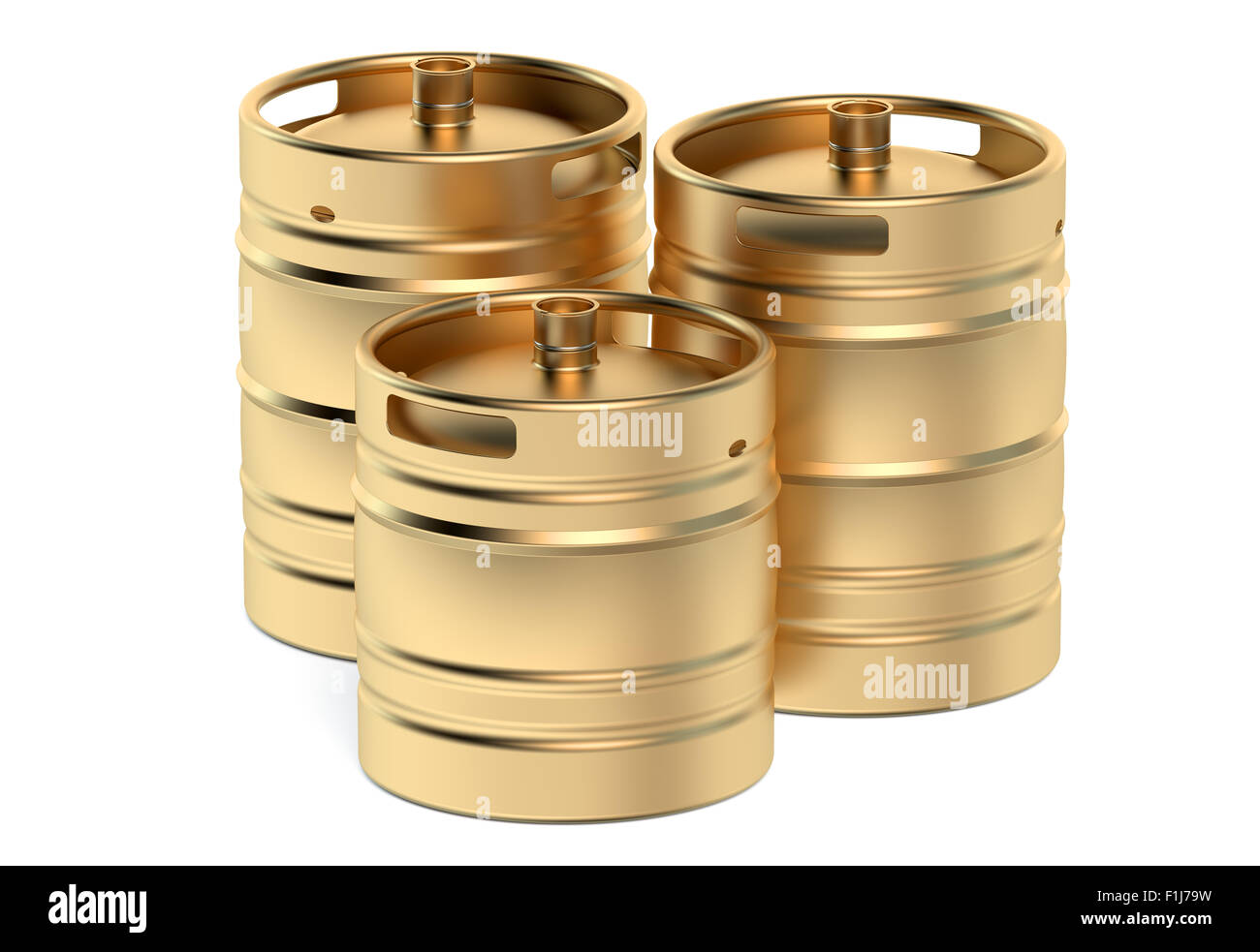 Beer kegs closeup isolated on white background Stock Photo - Alamy