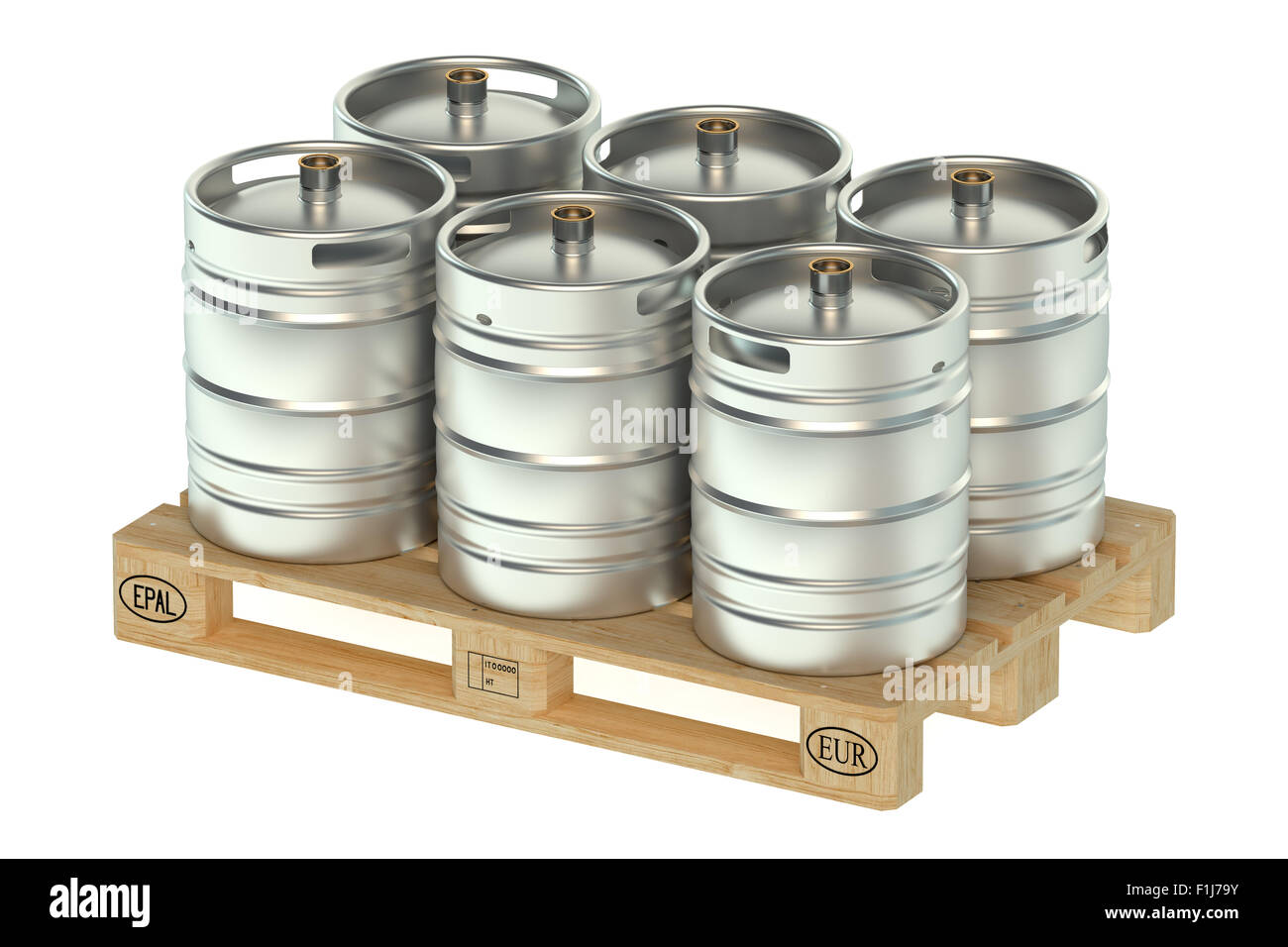 Beer kegs isolated on white background Stock Photo - Alamy