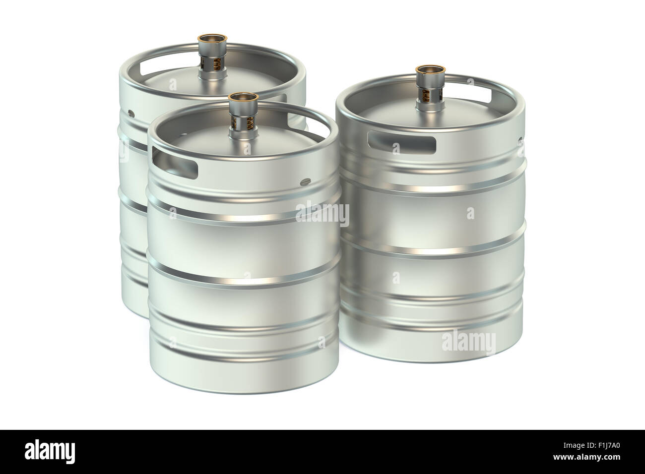Beer kegs isolated on white background Stock Photo - Alamy