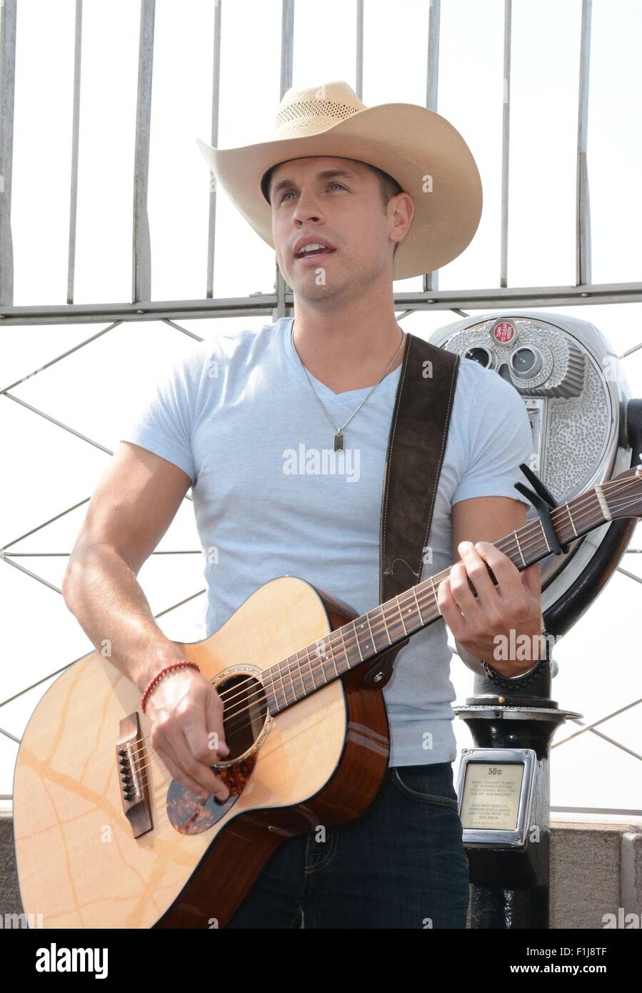 New York, NY, USA. 2nd Sep, 2015. Dustin Lynch at a public appearance ...